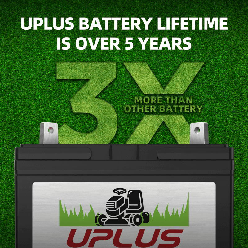 UPLUS AGM Lawnmower Battery | 12V 360CCA BCI Group U1 SLA Starting ...